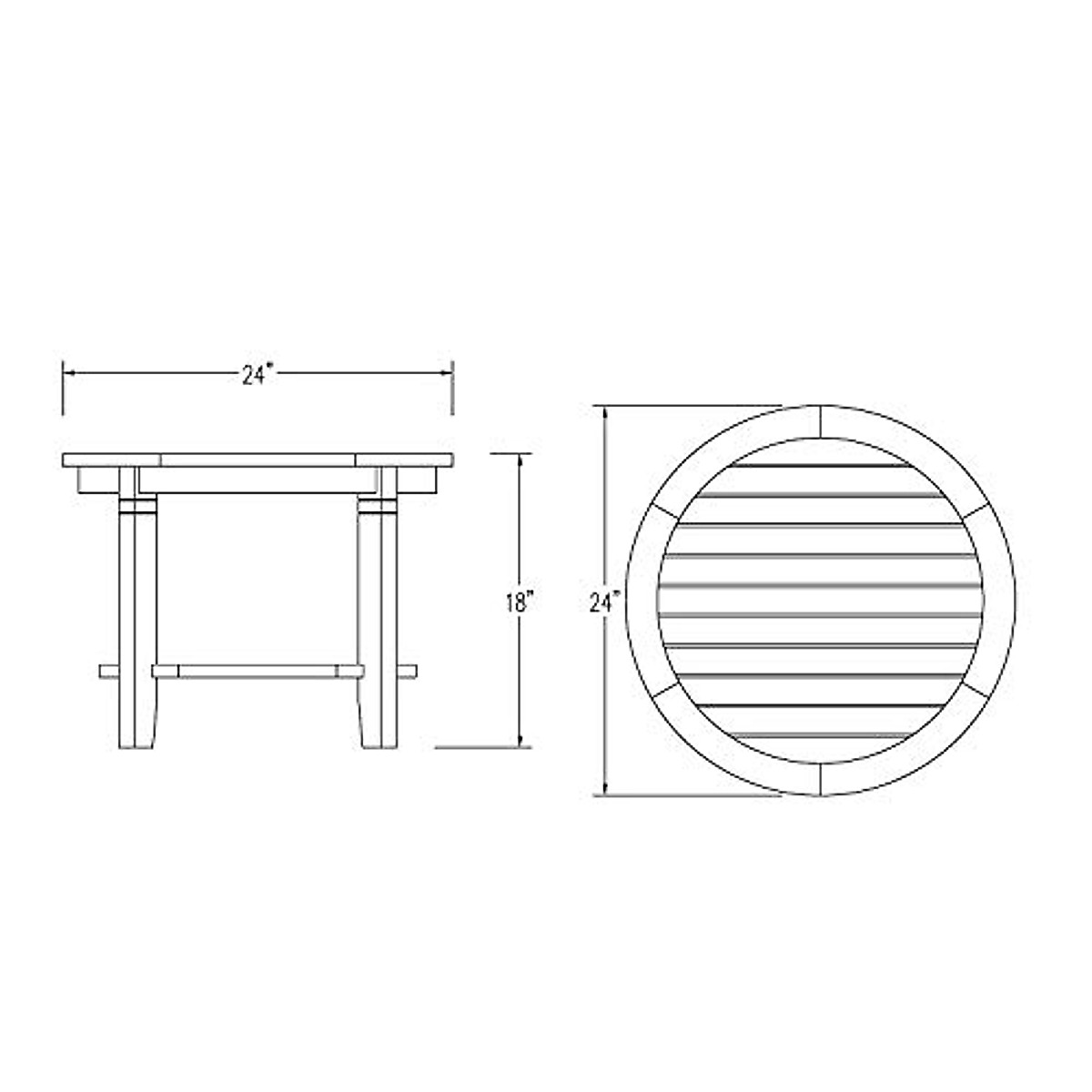 Cambridge Casual Arie Patio Side Table, Plantation Teak, 24 Inch/Natural Teak