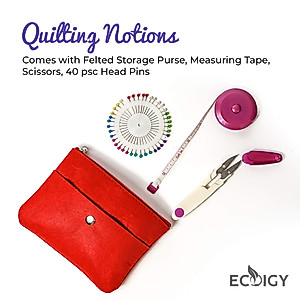 Ecoigy 17" x 13.5" Wool Ironing Pad, 1/2" Thick Wool Pressing Mat for Quilting, 100% New Zealand Wool Quilting Mat, Quilting Supplies and Notions, Best Ironing Mat with Sewing Supplies