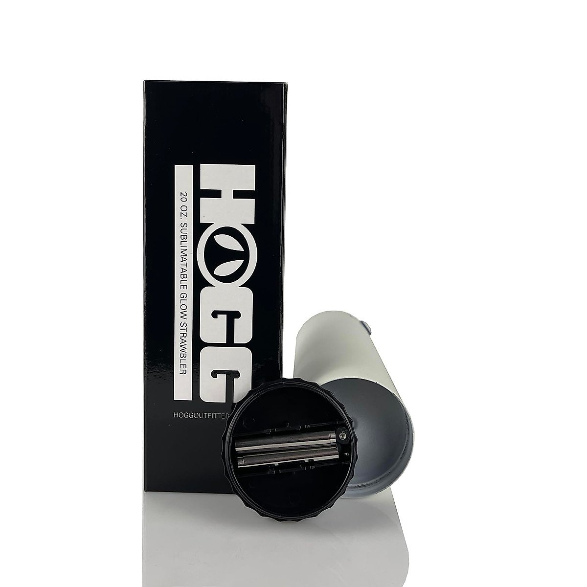 Hogg 20oz Sublimation Glow in the Dark Tumbler Case (25 Units) - Strawbler, Glow in the Dark Sublimation Tumblers 20 oz, Blank Tumblers in Bulk, Glows After Exposure to Light - Green Tumbler