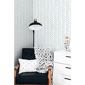 NextWall Mod Chevron Peel and Stick Wallpaper (Sky Blue)