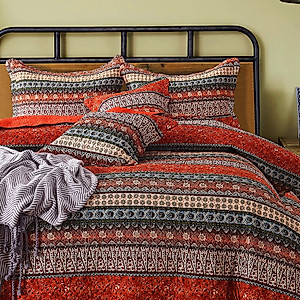 Best Striped Classical Cotton 3-Piece Patchwork Bedspread Quilt Sets Queen