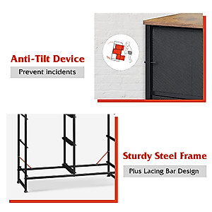 WLIVE 6 Drawer Dresser for Bedroom, Fabric Double Dresser, Storage Tower with Fabric Bins, Chest of Drawers for Closet, Living Room, Hallway, Rustic Brown Wood Grain Print