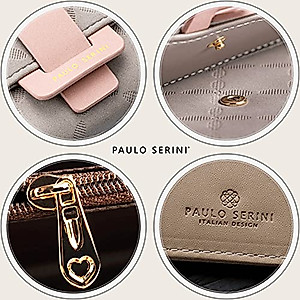 PAULO SERINI® Wallet Women - Womens Wallet with Coin Purse - Card Holder 9 Cards - Wristlet - Vegan Wallets for Women - Birthday Gifts for Women - Billeteras de Mujer - Carteras de Mujer - Cool Gray