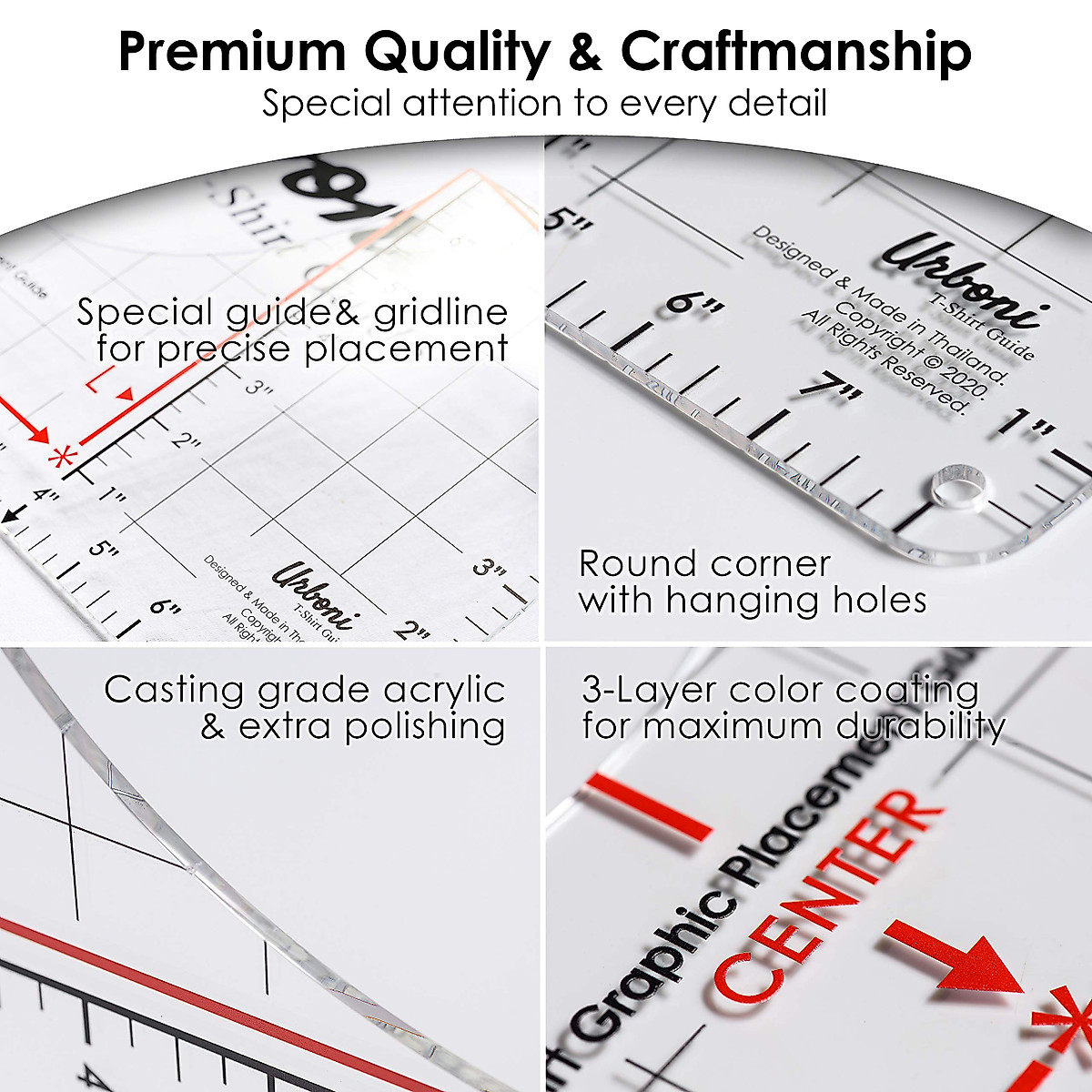 Tshirt Ruler Guide for Vinyl Alignment, T shirt Rulers to Center Designs, T shirt Ruler Alignment Tool Placement, Tshirt Guide Ruler Tool for Heat Press, Tee Shirt Ruler for Vinyl Alignment for Cricut