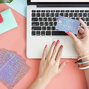 150 Pieces Little Star Laser Flashing Card Sleeves, Photocard Sleeves, Kpop photocard Sleeves, Foil Card Protective Sleeve 61x88mm