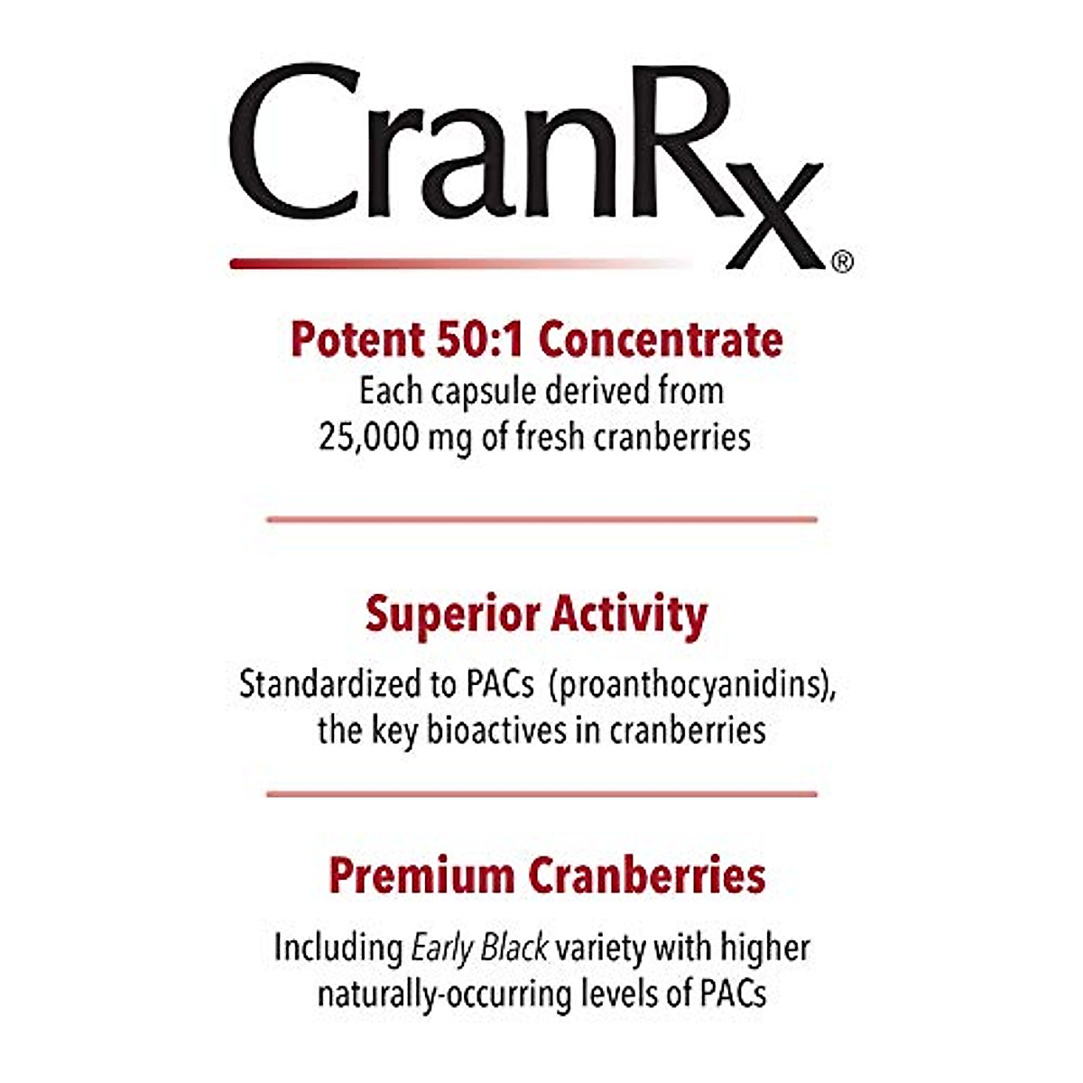 Nature's Way CranRx BioActive Cranberry, Urinary Tract Health Support* Supplement, 500mg per serving, 30 Vegetarian Capsules