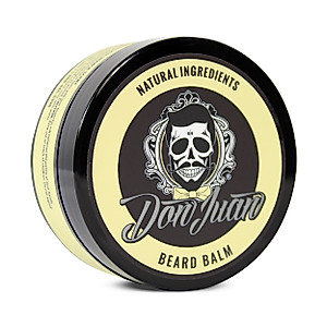 Don Juan Beard Balm Coconut Blood Orange Scent 2 Ounce - All Natural Ingredients with Shea Butter and Jojoba Oil