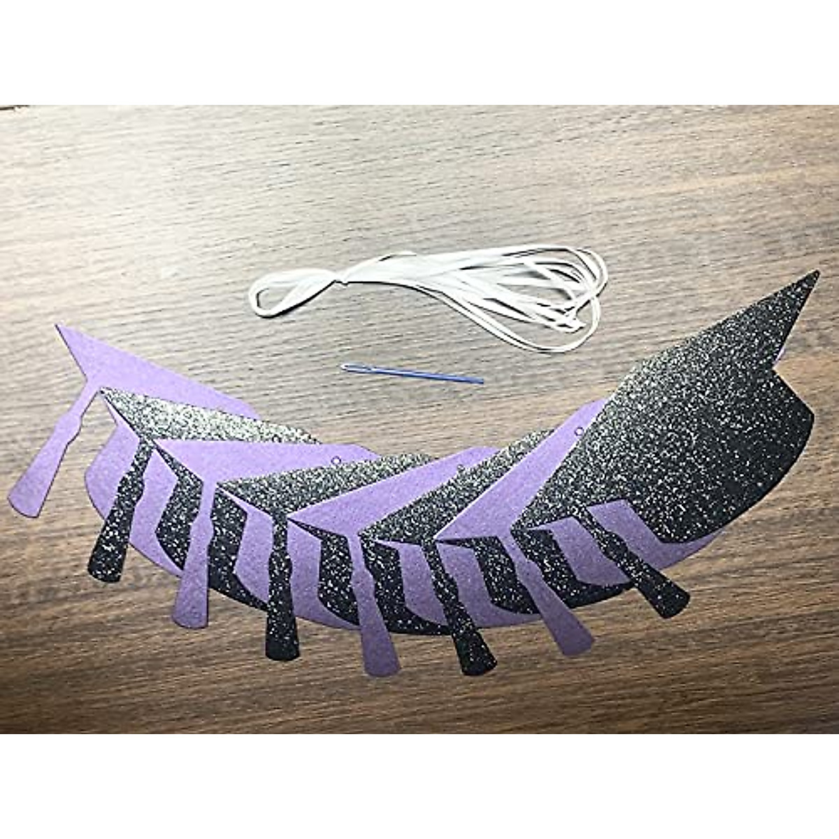 Graduation Decorations Purple Black 2023 /4pcs Graduation Hat Banner Garlands Purple Black for Class of 2023 Graduation Party Supplies/Purple Graduation Decor