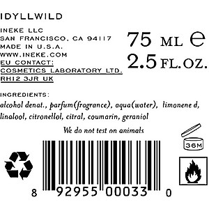 Ineke Idyllwild 75ml / 2.5 oz eau de parfum/perfume