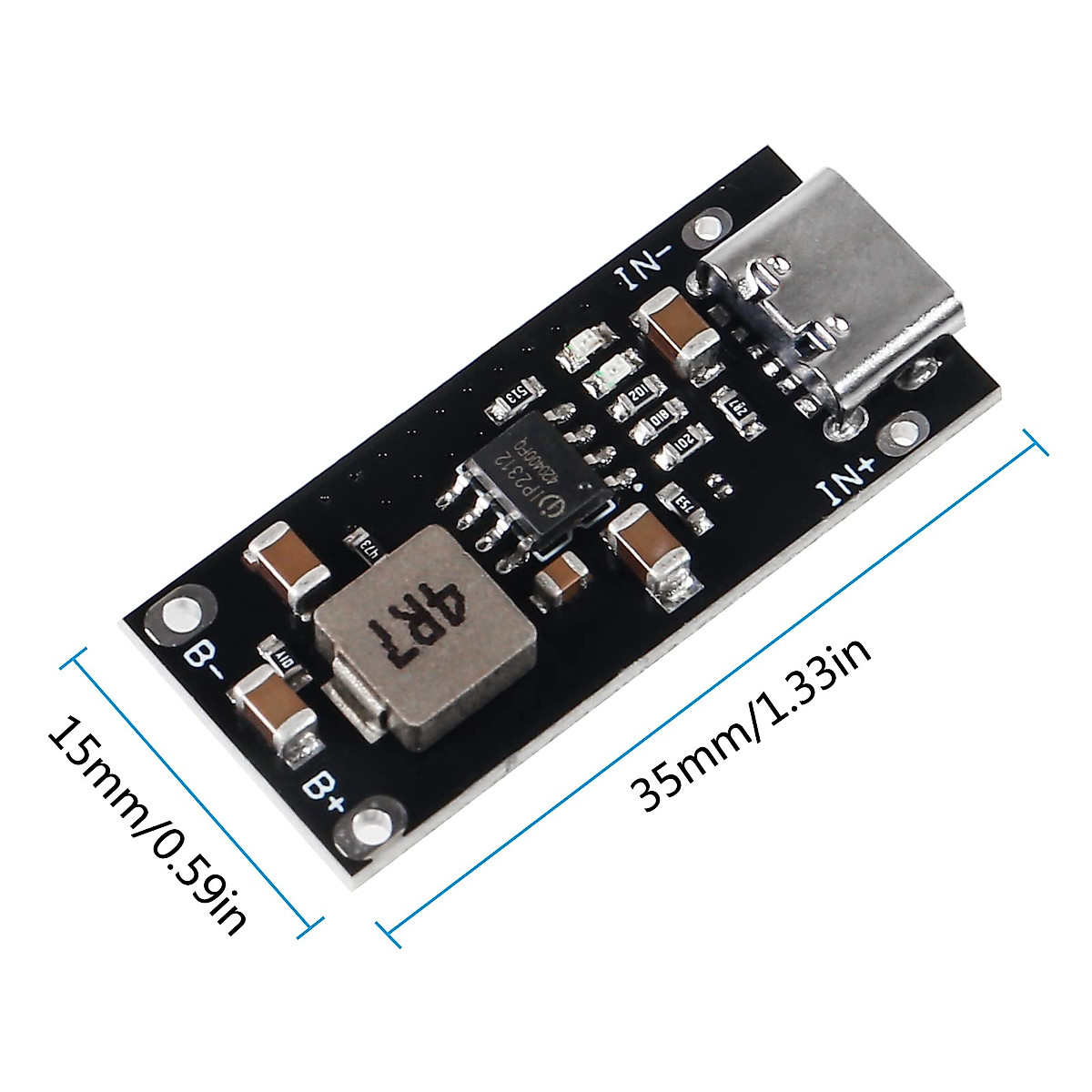 AITIAO 10pcs Type C USB 5V 3A Lithium Battery Charging Board Fast Charger Board Buck Module IP2312 CC/CV Mode 5V to 4.2V
