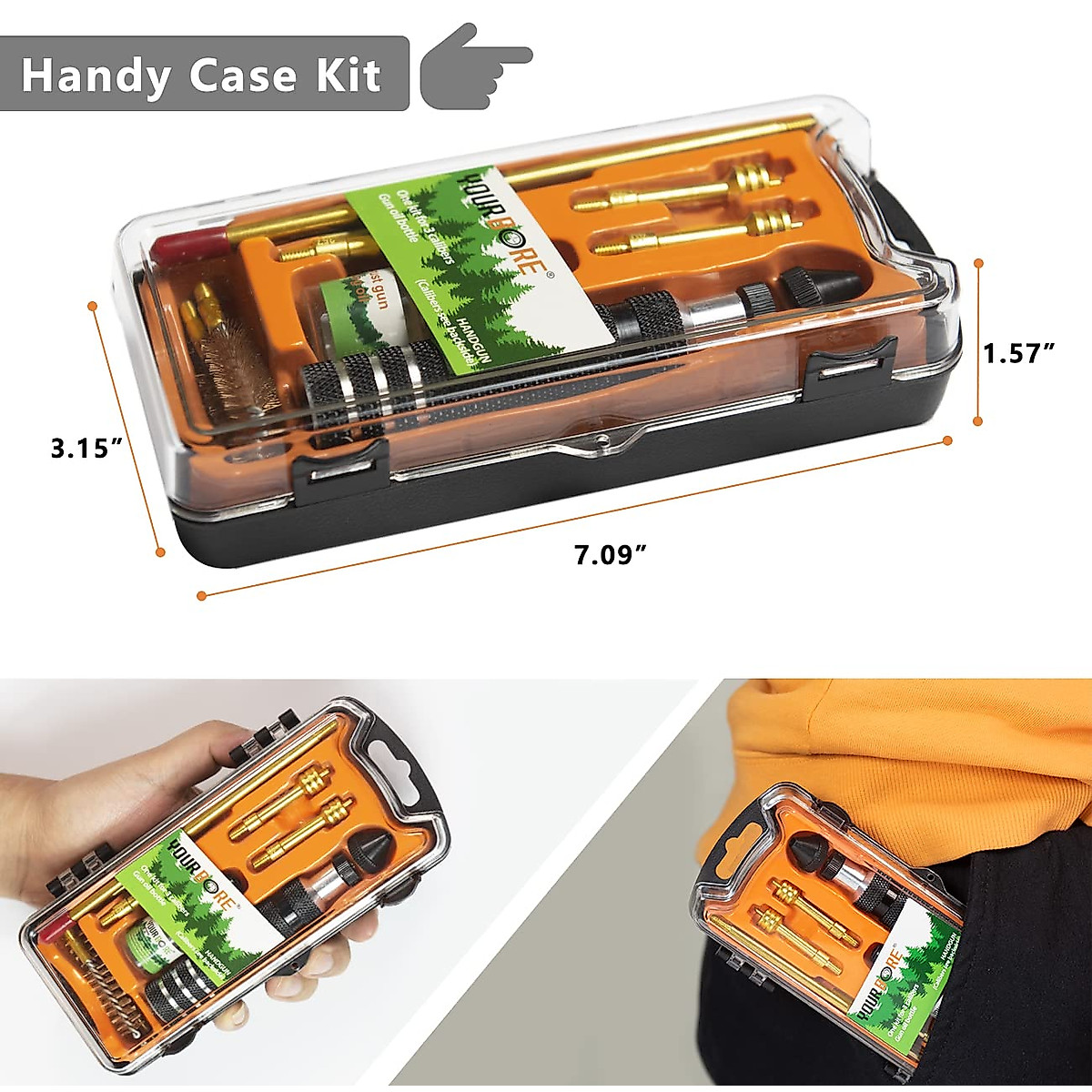 Handgun/Pistol Cleaning Kit for 9mm/.357cal.40cal.45cal,Gun Cleaning kit