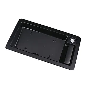 YRANZO Exterior Rear Door Handle for Ford 1992-2008 E150 E250 E350 Econoline Replace 6C2Z-15434A20-AA F6UZ-15434A20-AAA Back Cargo Door Handle with License Plate Tag Bracket 1PC