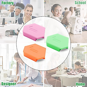 3PCS Magnetic Seam Guide for Sewing Machine, Multifunctional Polygonal Hemmer Guide with Scale, Universal Sewing Quilting Supplies Accessories Tools