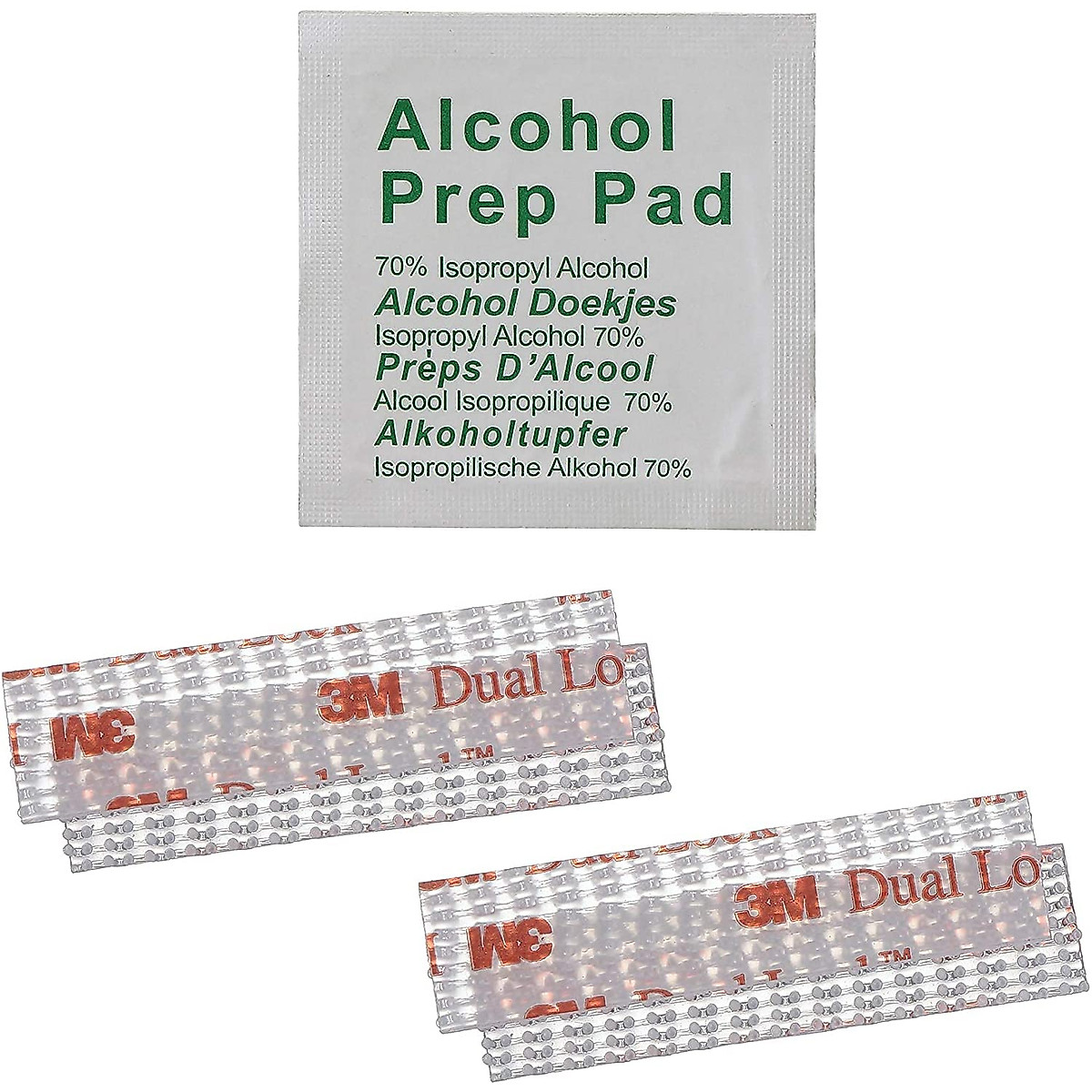 EZ Pass I-Pass SunPass Fastlane Dual Lock Adhesive Mounting Strips 4 Each 1-1/2 in with Prep Pad