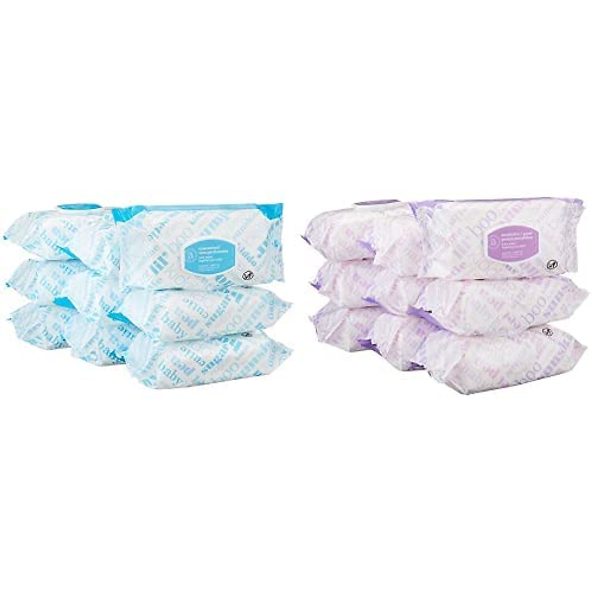 Amazon Elements Baby Wipes, Unscented, 720 Count & Sensitive, 720 Count (Shipped Separately)