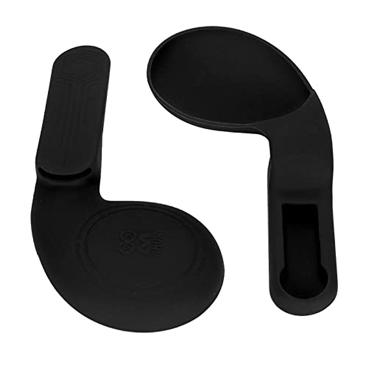 Replacement VR Silicone Earmuffs, Durable Silicone Earmuffs for Quest 2(Black)