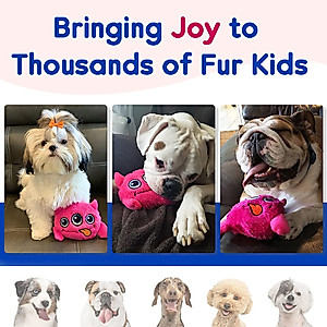 Petbobi Interactive Dog Toys Monster Active Ball for Dogs with Batteries, Self Moving Balls and Plush Cover for Small & Medium Dogs to Chase, Dog Toy Squeaky Crazy Bouncer Ball, Pink Bobby