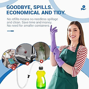 Sink Soap Dispenser Tube Kit, 47” with Upgraded Check Value, Never Fill The Little Bottle Again (White-1pcs)