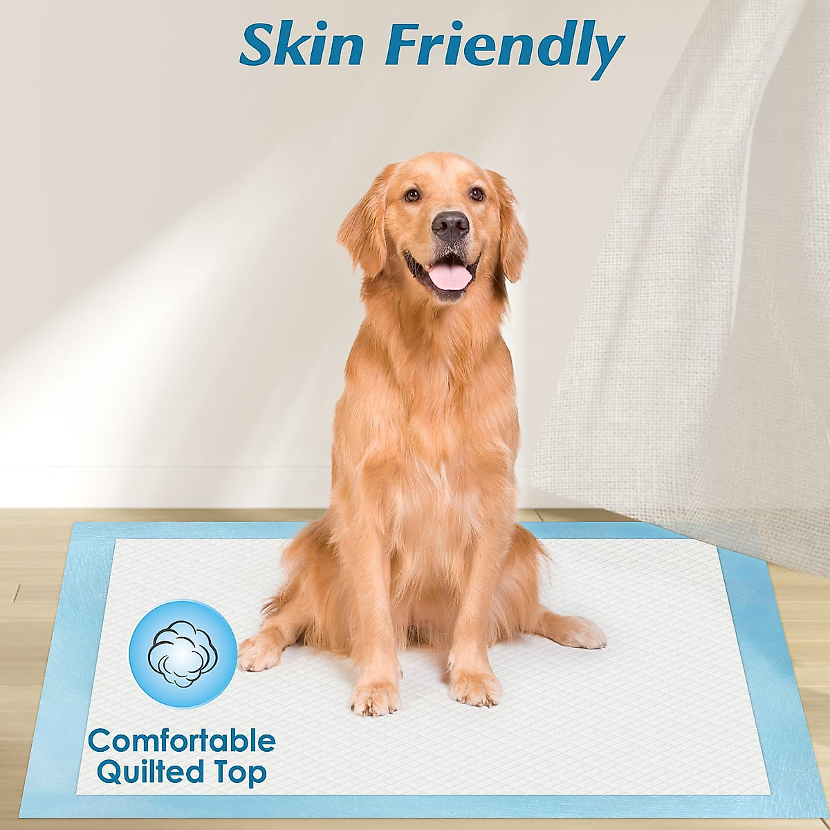 100 Count 22” x 22” Super Absorbency Disposable Underpads, Leakproof Quick Drying Disposable Pads for Baby, Puppy and Adults, Puppy Pads, Cat Pee Pads for Dogs, Potty Puppy Training Pads