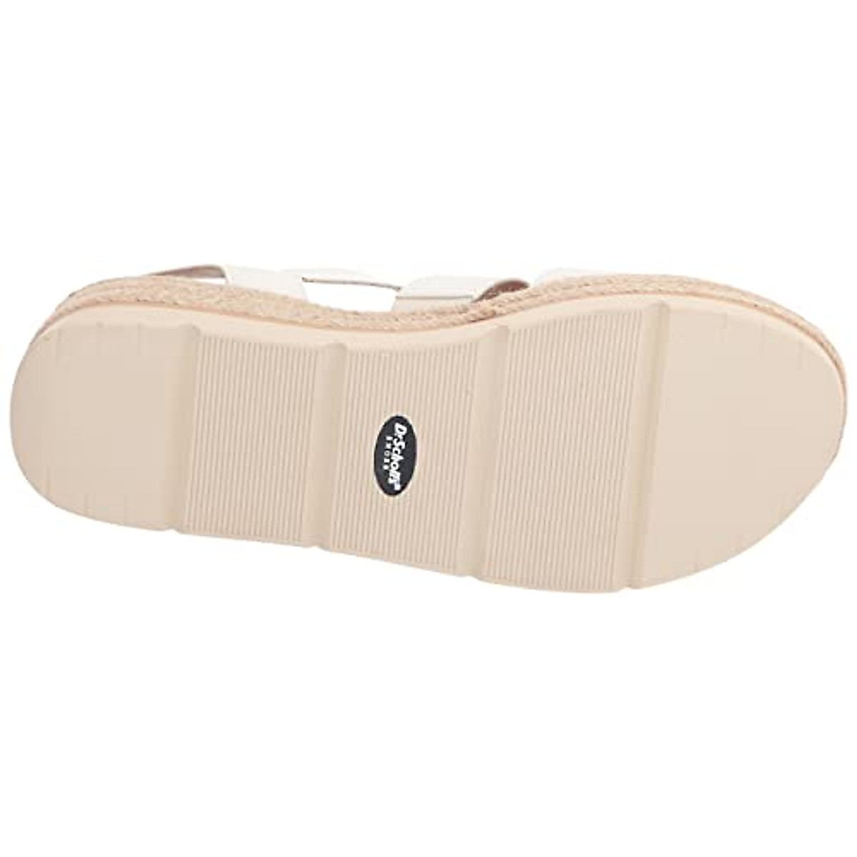 Dr. Scholl's Shoes Women's Once Twice Espadrille Wedge Sandal, White, 8