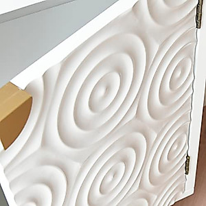 BHG Tree Rings Modern Wood Sideboard Buffet Cabinet, Kitchen Storage Cabinet with Doors, Liquor Cabinet, Dining Room, Hallway, Cupboard Console Table, Accent Cabinet