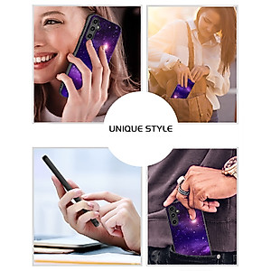 DOMAVER for Samsung A14 Case Galaxy A14 Case 5G Glow in The Dark Nebula Space Luminous Slim Lightweight Protective Cover- Shining Nebula