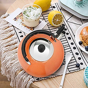 Stainless Steel Tea Kettle Steel Teapot Handle Whistling Tea Pot for Stovetop Home Kitchen Office Tea Coffee Hot Water Pot Teapot