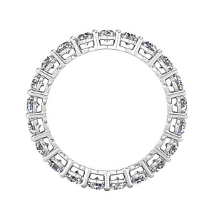 2.00 Carat TW Natural Diamond Eternity Band in 14k White Gold (H-I, I2-I3)