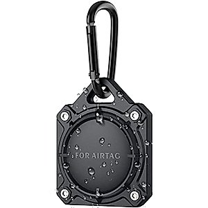 HBT Waterproof Airtag Holder/AirTag Keychain Case, Fully Enclosed, Durable, Secure Protector for AirTag with Key Ring (1pack)