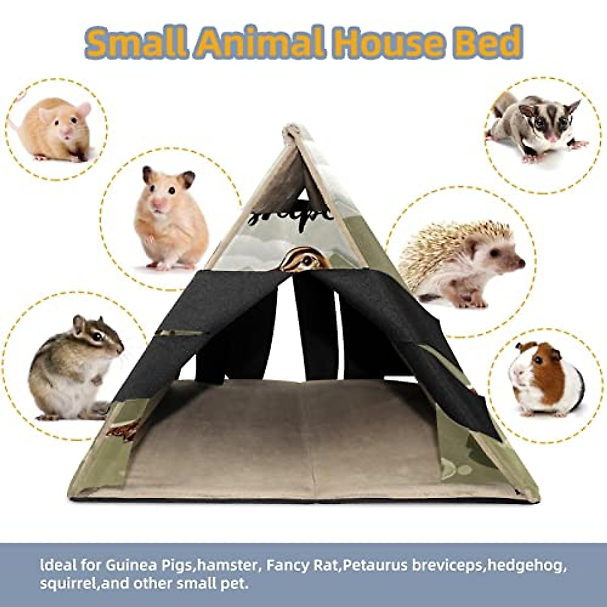 Y-DSIWX Guinea Pig House Bed, Rabbit Large Hideout, Small Animals Nest Hamster Cage Habitats Snipe Bird