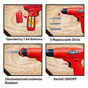 JOYIN 26Pcs Kid Tool Set, Pretend Play Toddler Tool Toy with Construction Worker Costume & Electronic Toy Drill in Storage Box for Boy Girl Halloween Present Birthday Dress Up Party