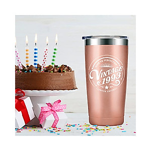 SMITWORLD Christmas Day 30th Birthday Gifts for Women, 1993 Vintage 20 oz Tumbler - Turning 30th - 30 Year Old Birthday Gifts For Mom, Wife, Sisters