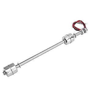 Water Level Sensor - Stainless Steel Double Ball Float Switch Water Level Control Sensor Switch for Pool with Tank(250mm)