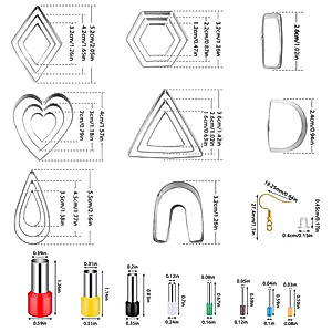 112 PCS Polymer Clay Cutters Set, findTop Silk Screen for Polymer Clay, Polymer Clay Cutters Tools for Making Earrings and DIY Crafts