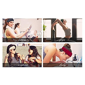 Huachi Women's Headbands Non Slip Fashion Workout Yoga Exercise Headbands for Women's Hair Sweat Wicking Summer Hair Accessories Elastic Hair Bands