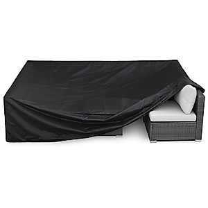 BULEXYARD Black Oxford Fabric Chair Cover Waterproof Dustproof, Heavy Duty Outdoor Patio Furniture Covers (Sofa Cover)