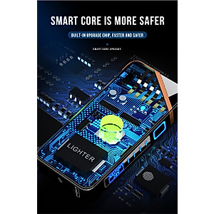 Electric Lighter Dual Arc Lighter USB Rechargeable Lighters for Smoking Windproof Flameless Butane Free Lighters for Candle with LED Battery Indication… (red)