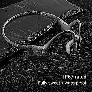 Aftershokz Aeropex (Rebranded as Shokz OpenRun) - Open-Ear Bluetooth Bone Conduction Sport Headphones - Sweat Resistant Wireless Earphones for Workouts and Running - Built-in Mic