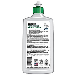 Quick Shine Sustainable Hard Surface Floor Mop Kit with 3 Reusable Pads & 1 Safer Choice Floor Finish Cleaner 16oz | Use Wet + Dry | Squirt, Spread, Done | Hardwood, Luxury Vinyl Plank, Laminate