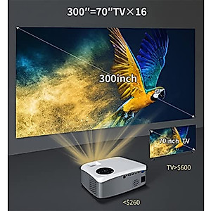 Feilx Mini Projector 2022 Upgraded Portable Video-Projector,300 Inch WiFi Full HD 1920 * 1080P LED Projector Video Projector Home Theater Cinema Smartphone Projector