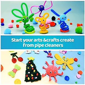 Iooleem 200pcs Orange Pipe Cleaners, Chenille Stems, Pipe Cleaners for Crafts, Pipe Cleaner Crafts, Art and Craft Supplies.