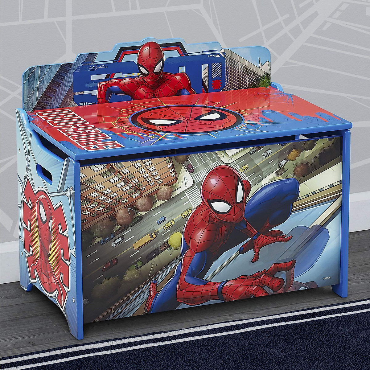 Delta Children Deluxe Toy Box, Spider-Man