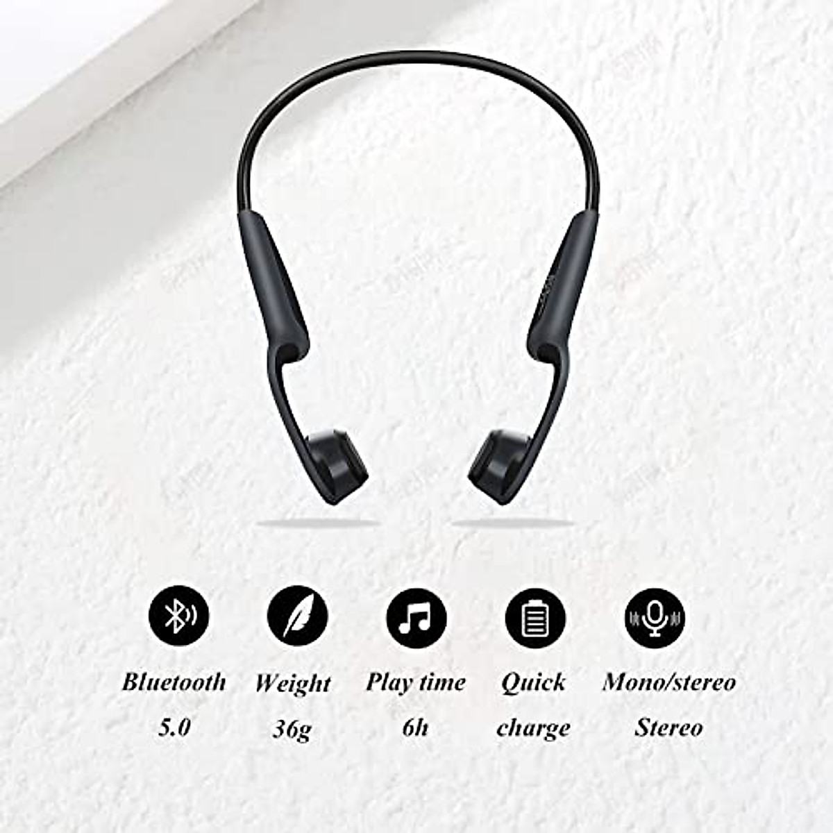 Z8 Wireless Bone Conduction Headset Bluetooth V5.0-vidonn F1 Sports Open Headset With Microphone Ip55 Waterproof And Sweatproof, Suitable For Running Exercise,Hiking,Cycling,Talking