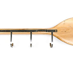 Coat Rack Wall Mount with 8 Hooks on Boat Paddle. Fun, Nautical Themed Clothes Hanger. Makes a Great Gift. Fully Assembled. Mount on Wall or Door in Mudroom, Entryway, Bathroom, Bedroom. Color: Navy