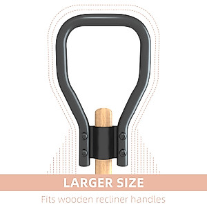ARAHFUN Oversized Recliner Lever Extender Ergonomic Secure Fit for Recliner Handles Make Raising Lowering Leg Rest Easier (Black)