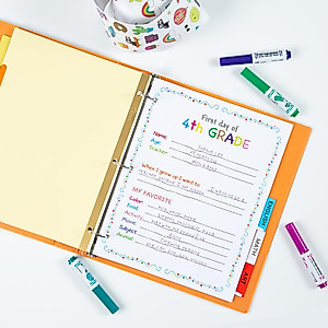 Avery 11109 5-Tab Binder Dividers, Insertable Multicolor Big Tabs, 6 Sets