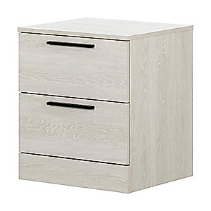 South Shore Step One Essential 2-Drawer Nightstand, Winter Oak