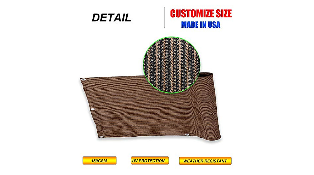 Eden's Decor Brown Privacy Screen Fence - 2'6"x 15'
