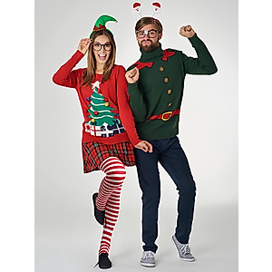 Eurzom 4 Pairs Christmas Striped Socks Red and White Striped Socks Women Long Striped Candy Cane Knee High Socks Leg Stockings for Women