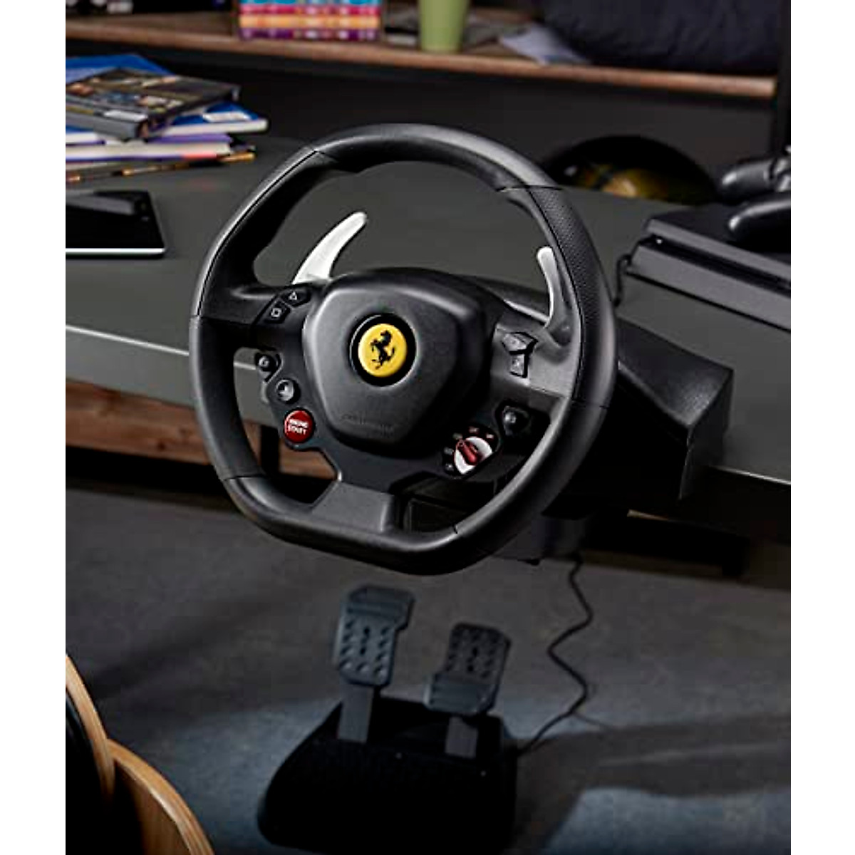 Thrustmaster T80 Ferrari 488 GTB with Pedals (Compatible with PS5,PS4,PC)
